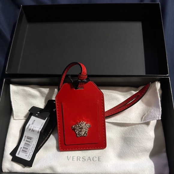 Versace | Bags | 275 Nwt Versace Medusa Luggage Travel Tag Supreme Red ...